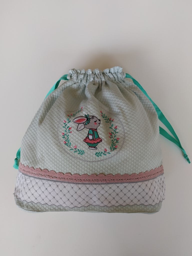 bolsa talega organizador bebe muda personalizable bordado nombre